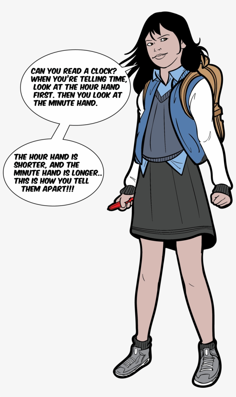 Because Of An Analog Watch's Moving Hands, Children - Cartoon PNG Image ...