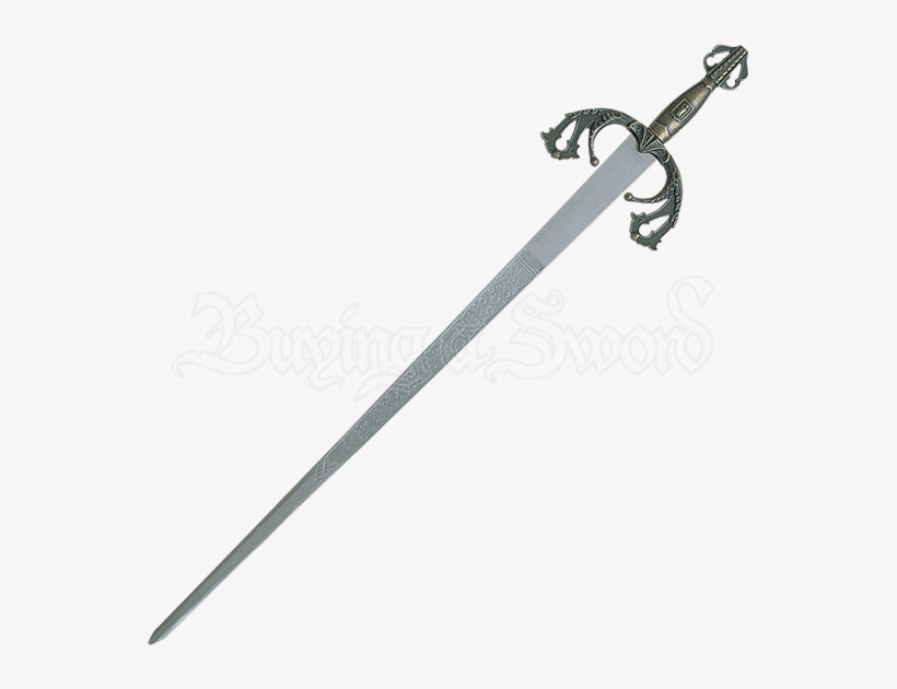 Decorative El Cid Broadsword - Gold Hilt Sword PNG Image | Transparent ...