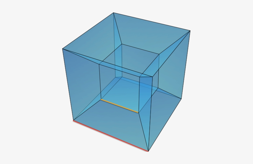 Hypercube With 2 Edges Highlighted - Hypercube PNG Image | Transparent ...