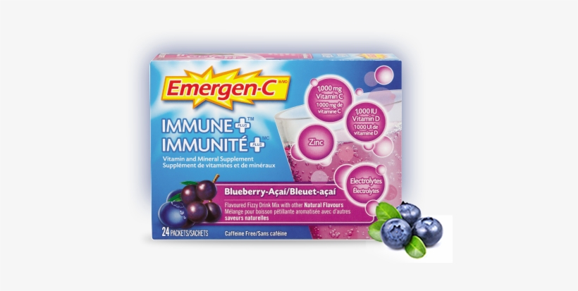 Download Emergen-c Energy Blueberry Acai - Alacer Emergen-c Immune Plus ...
