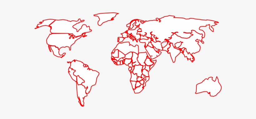 How To Set Use Black Red Outline World Map No Background PNG Image ...