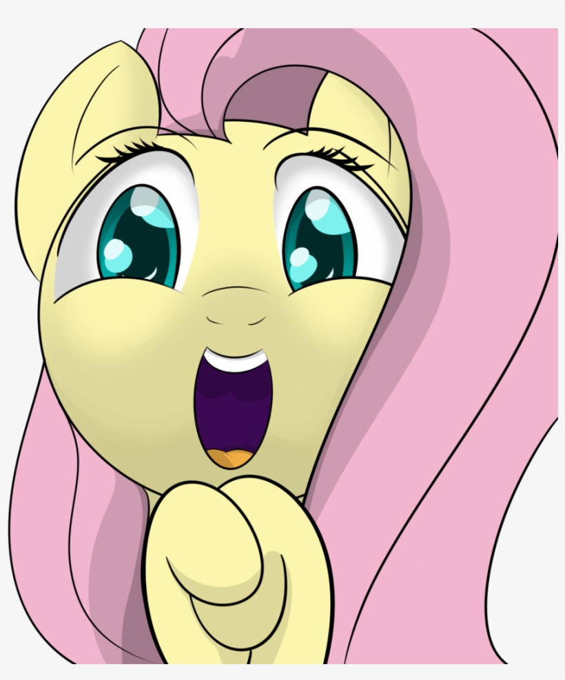 Datapony, Bust, Female, Fluttershy, Happy, Hooves Together ...