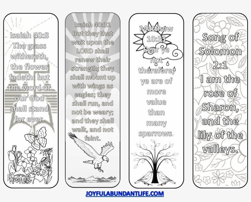 Here A Four Free Bookmarks With Bible Verses That You - Free Bible ...
