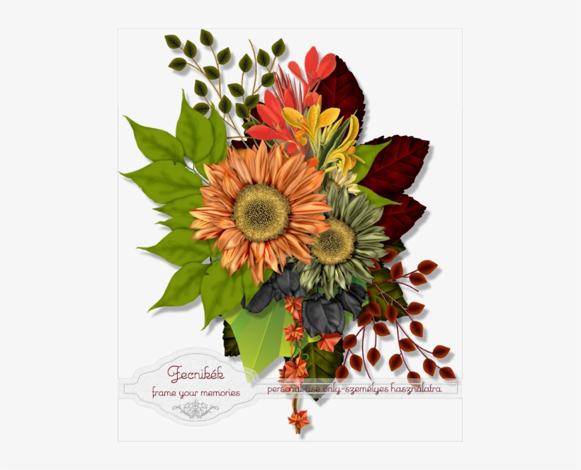 Autumn Flower Cluster - Design PNG Image | Transparent PNG Free ...