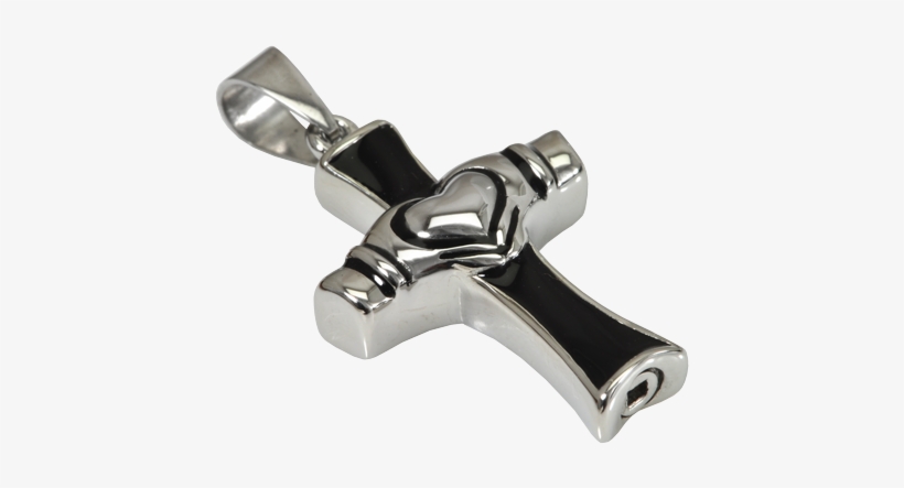 Download Back Shown Premium Stainless Steel Claddagh Cross - Tap ...