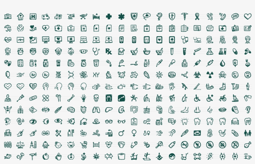 Healthy Icons 260 Hand-drawn Medical Icons - Hand Drawn Medical Icon ...