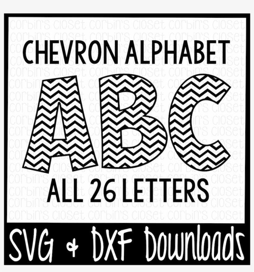 Download Chevron Alphabet * Chevron Pattern Cut File By Corbins - Font ...