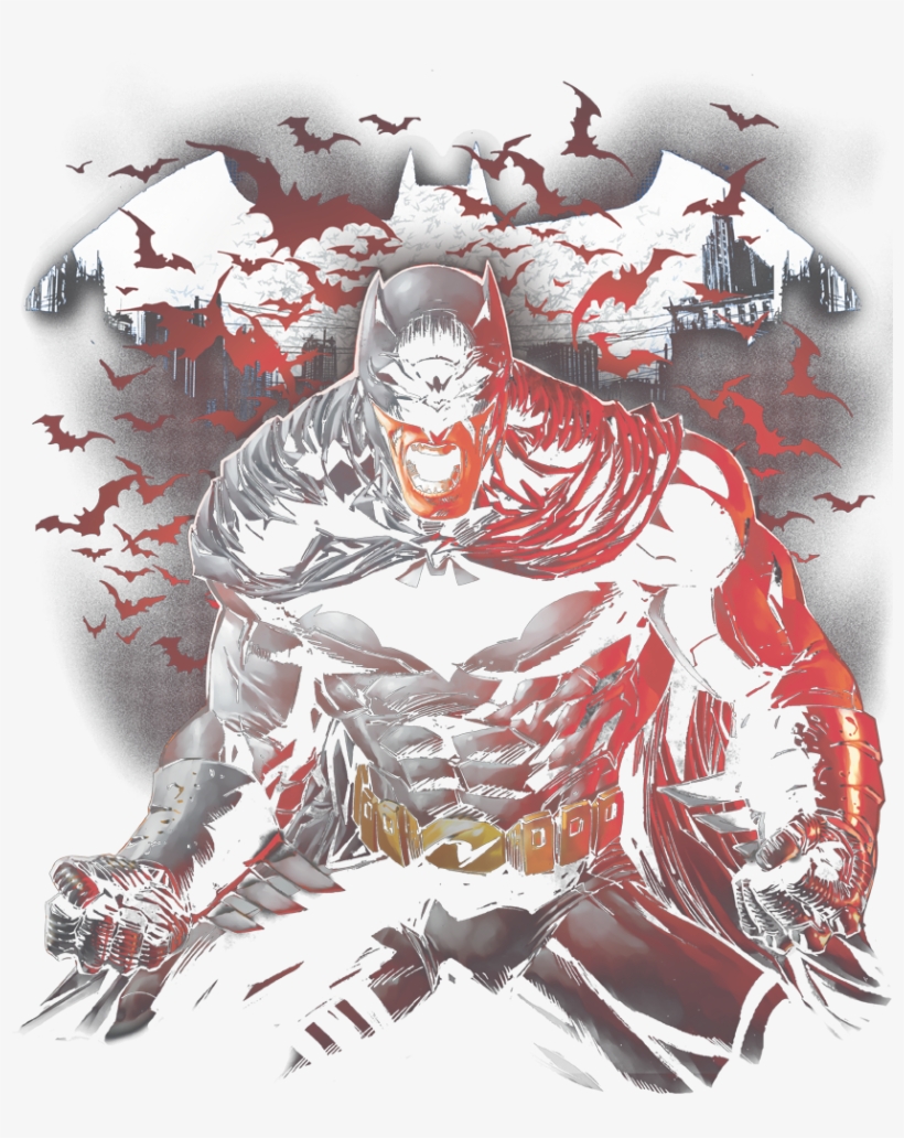 Batman Raging Bat Kid's T Shirt - Crew Neck PNG Image | Transparent PNG ...