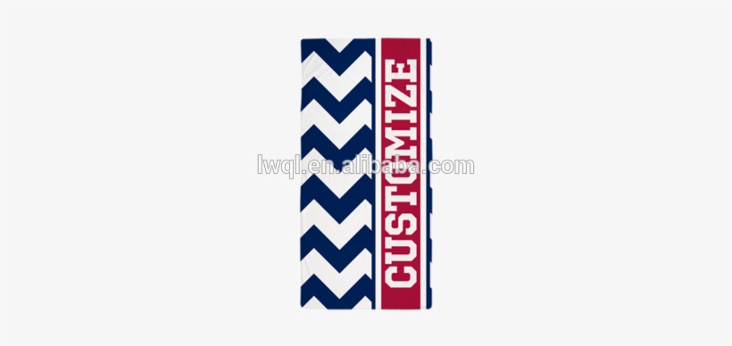 Customized Red White Blue Chevron Pattern Beach Towel - Create Your Own ...