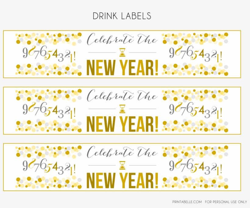 Download Happy New Year Printable Tags | Transparent PNG Download | SeekPNG