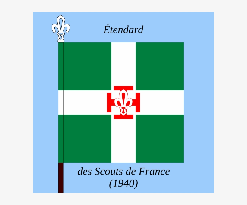 Étendard Scouts De France - Croix Scout De France PNG Image ...