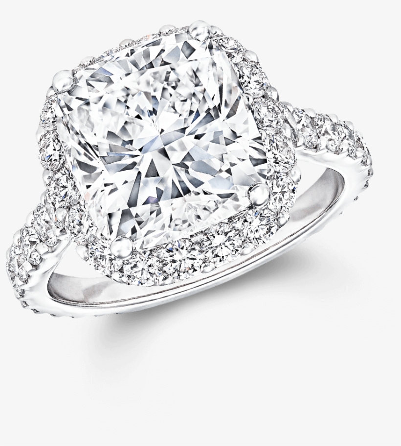 A Graff Cushion Cut Icon Engagement Ring - Graff Icon Ring PNG Image ...