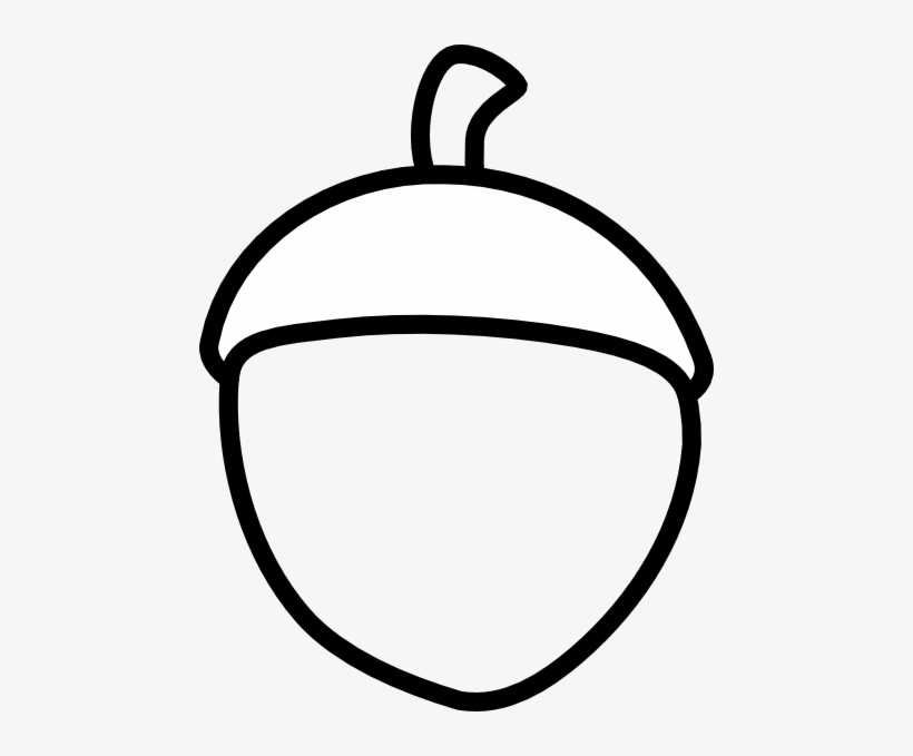 Acorn Clipart Simple - Acorn Clipart Black And White PNG Image ...