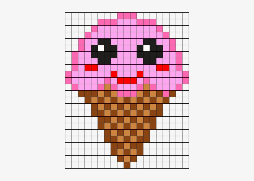Kawaii Ice Cream Perler Bead Pattern / Bead Sprite - Perler Beads ...