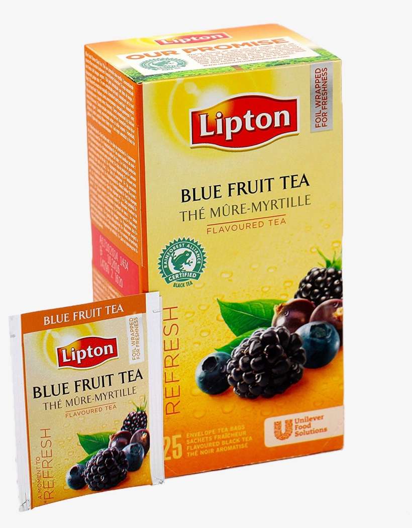 Lipton Blue Fruit Tea - Tea Bags Lipton Yellow Label 100's PNG Image ...