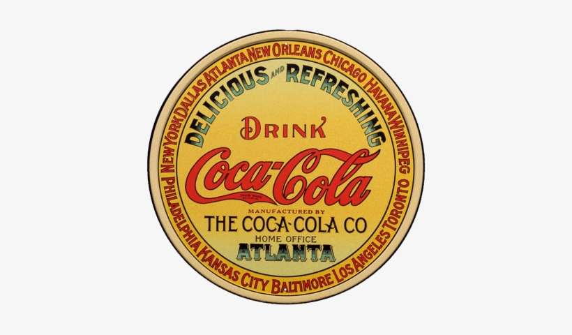 Vintage Circular Coca Cola Sign - Coca-cola Tin Sign 12 X 12in PNG ...