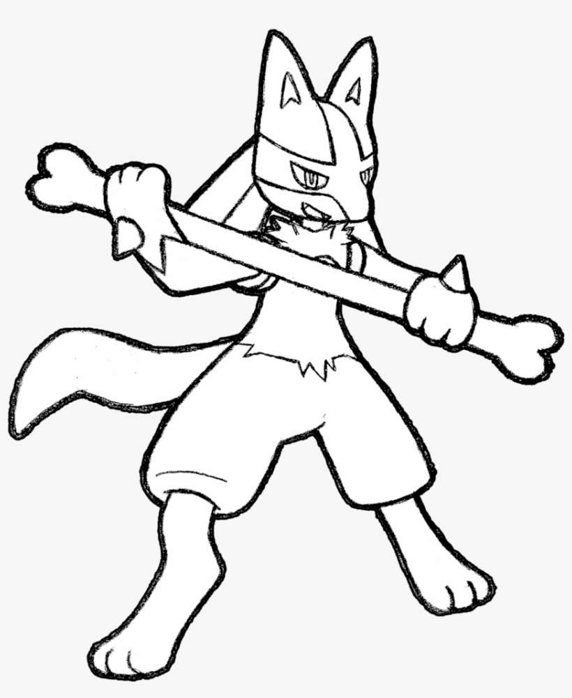 Lucario Drawing - Lucario Black And White PNG Image | Transparent PNG ...