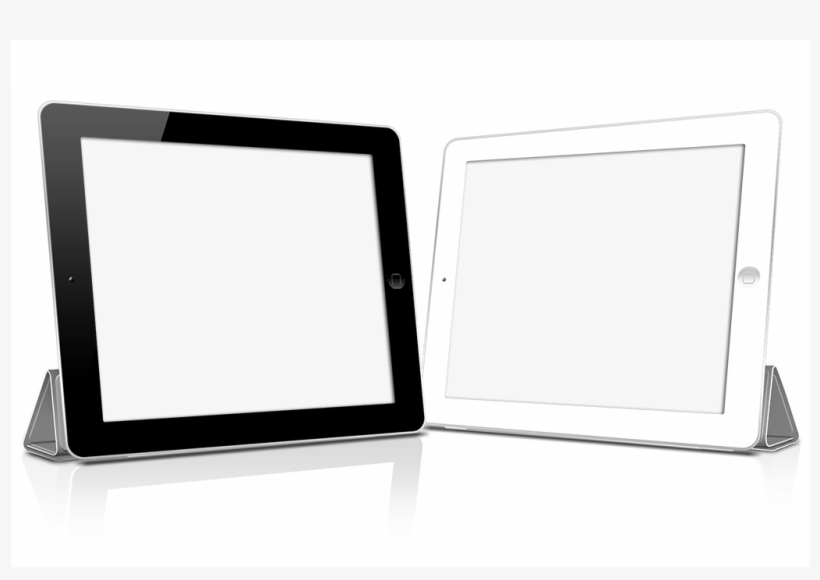 Two Horizontal Tablets With Knockout Screens - Tablet Computer PNG ...