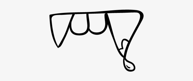 Fangs Outline Vector - Plantillas Colmillos PNG Image | Transparent PNG ...