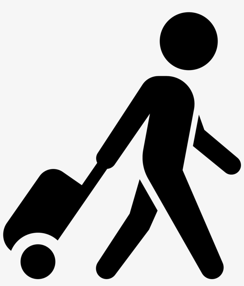 The Passenger With Baggage Icon Shows The Outline Of - Traveling Icon ...