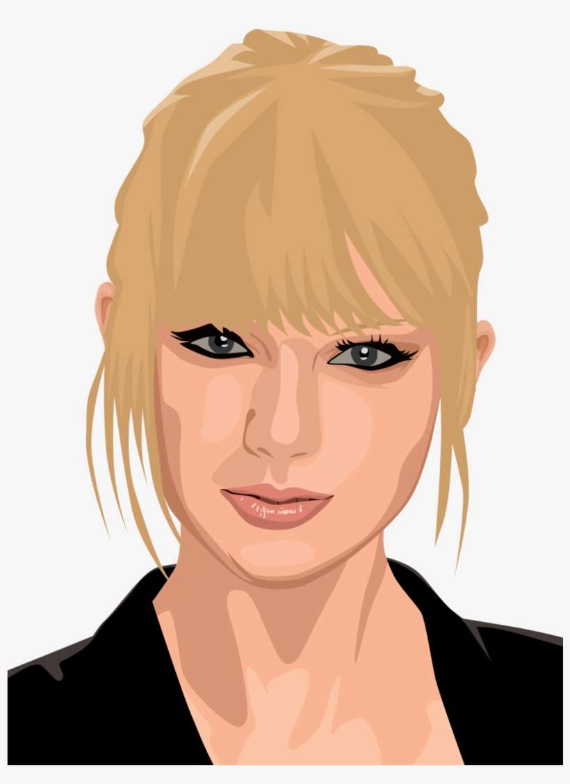 Taylor Swift Vector By Dewickeyr - Taylor Swift Vector Portrait PNG ...