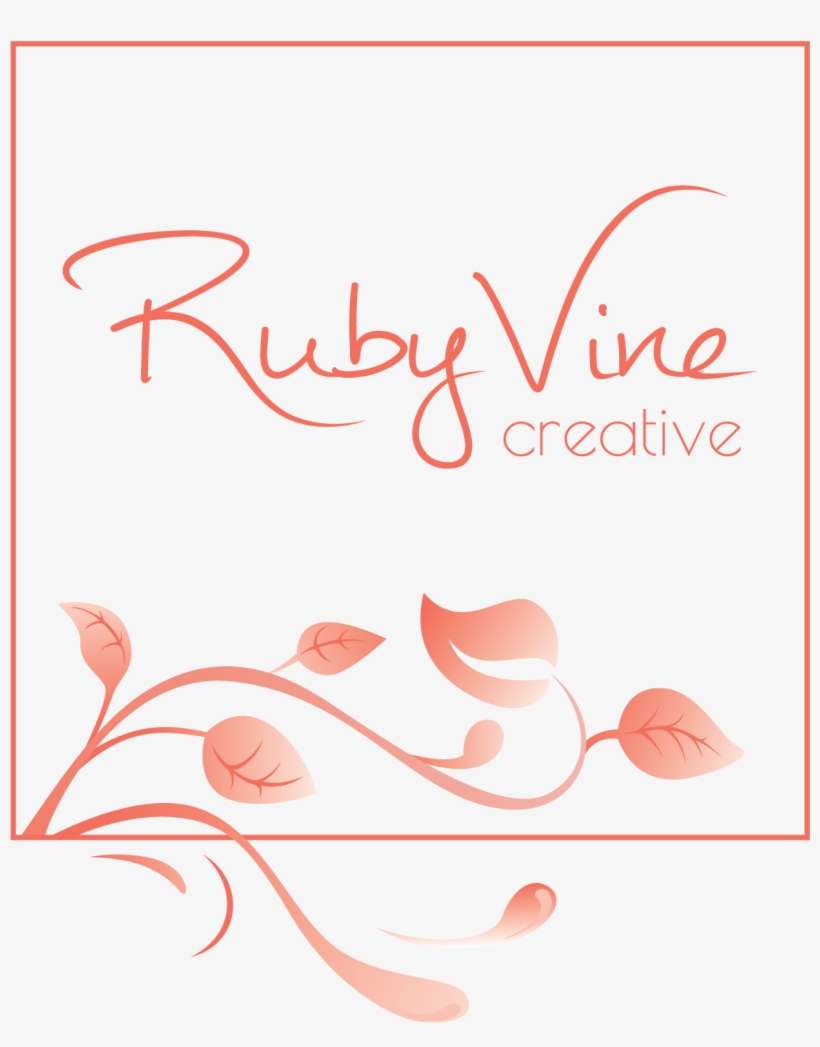 Ruby Vine Creative Logo Ruby Vine Creative Boxed Logo - Calligraphy PNG ...