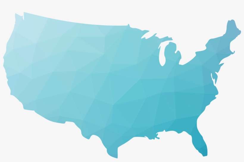 Download Blue Map Of United States - United States Country Outline ...