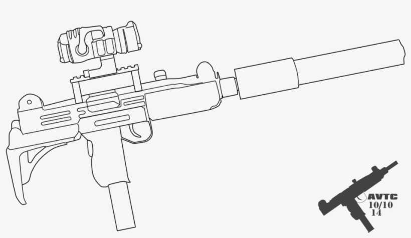 Download Uzi Drawing | Transparent PNG Download | SeekPNG