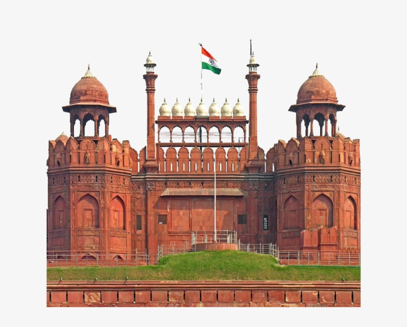 Red Fort With Flag, Red Fort, Transparent Red Fort - Red Fort PNG Image ...