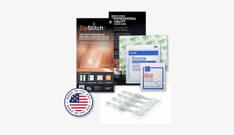Zipstitch Laceration Kit - Zip Stitch Wound Closure PNG Image ...
