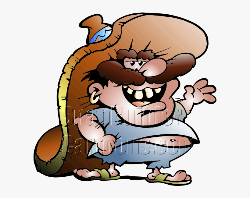 Fat Man Wearing Sombrero - Fat Mexican Cartoon Character PNG Image ...