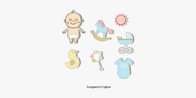 Download Cartoon Baby Element Tag Vector Material Downloaded ...