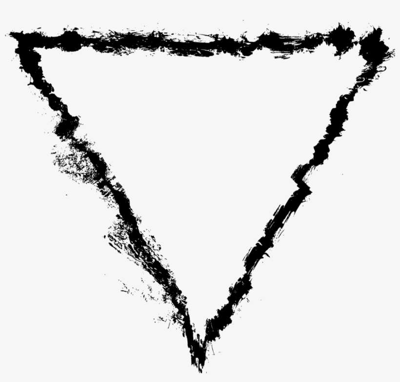 〰🔻〰 Triangle Black Grunge Border Triangleart Triangles - Triangle PNG ...