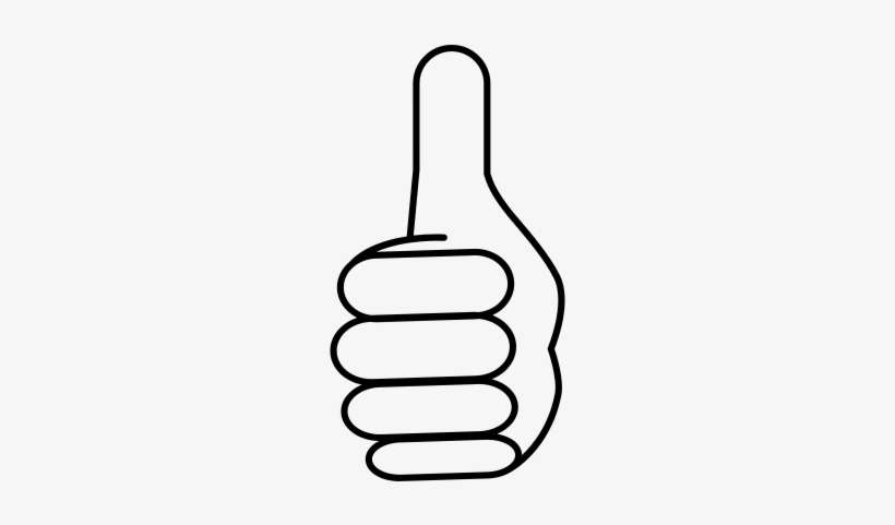 Frontal Thumb Up Vector - Thumb Outline PNG Image | Transparent PNG ...