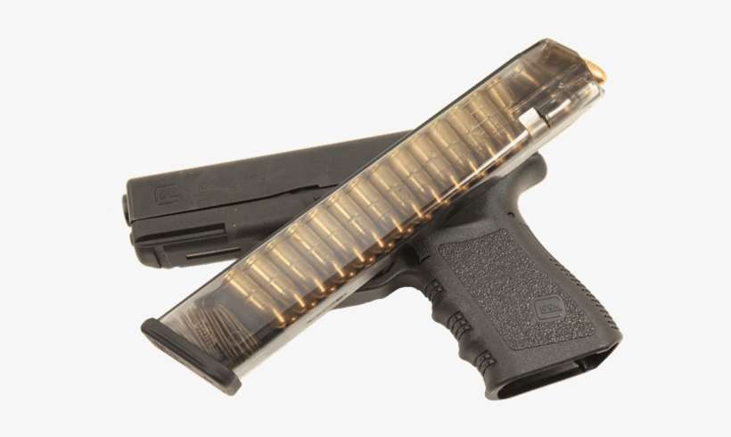 Glock 9mm 33 Round Magazine Clear PNG Image | Transparent PNG Free ...
