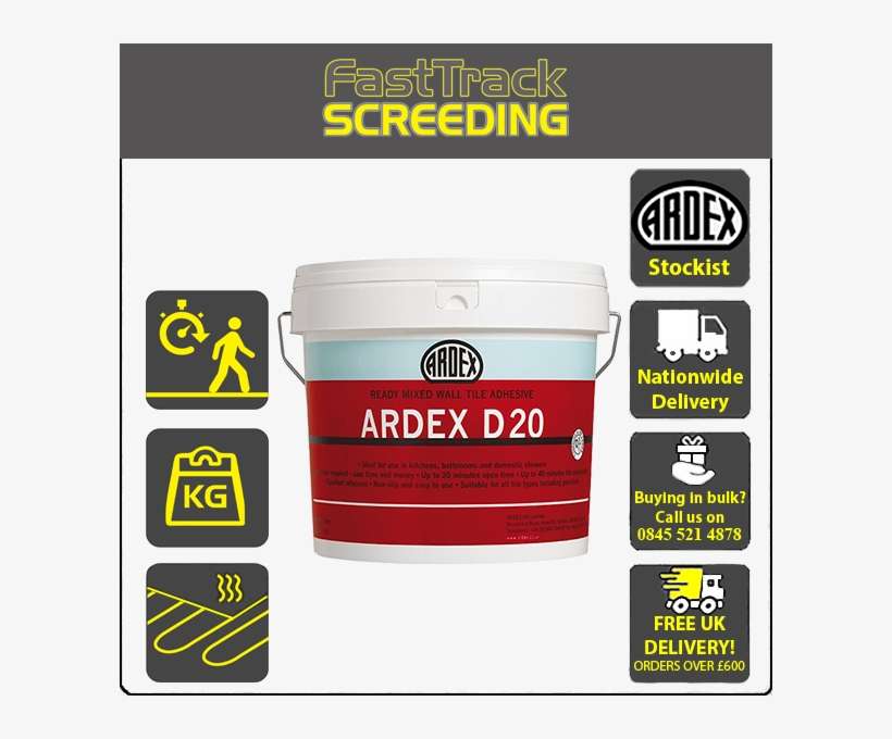 Ardex D20 10 Litre - Ardex Adhesive X77 Grey Microtec Tile Adhesive PNG ...