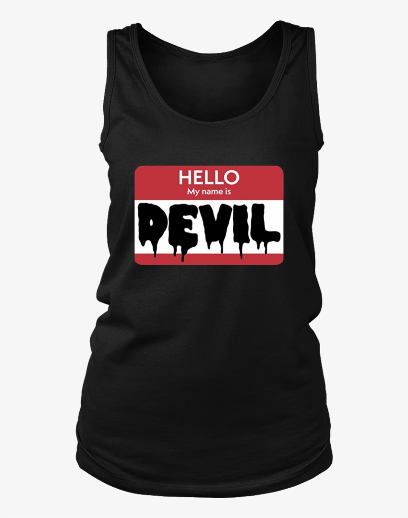 Hello My Name Is Devil" Funny Name Tag Halloween - Alien Halloween ...