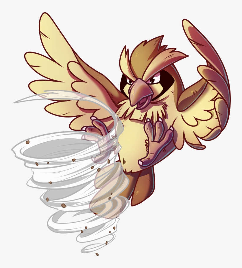 Download #016 Pidgey Used Gust And Sand Attack - Pokemon Pidgey Art ...