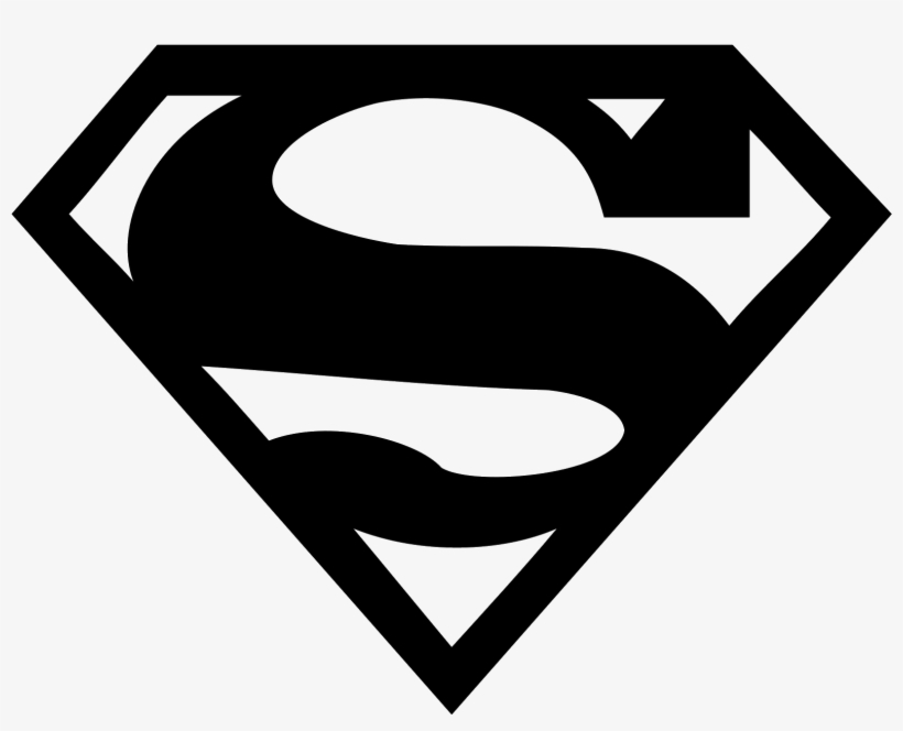 Superman Black And White Logo