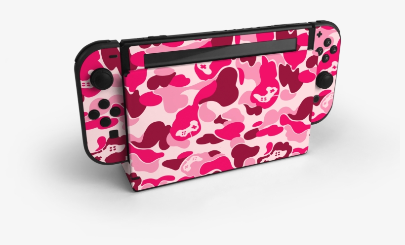 Nintendo Switch Pink Game Camo Skin Decal Kit - Nintendo Switch Pink ...