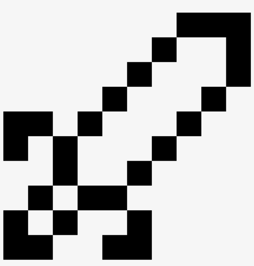 Download Epée Minecraft Icon - Easy Pixel Art Sword | Transparent PNG ...
