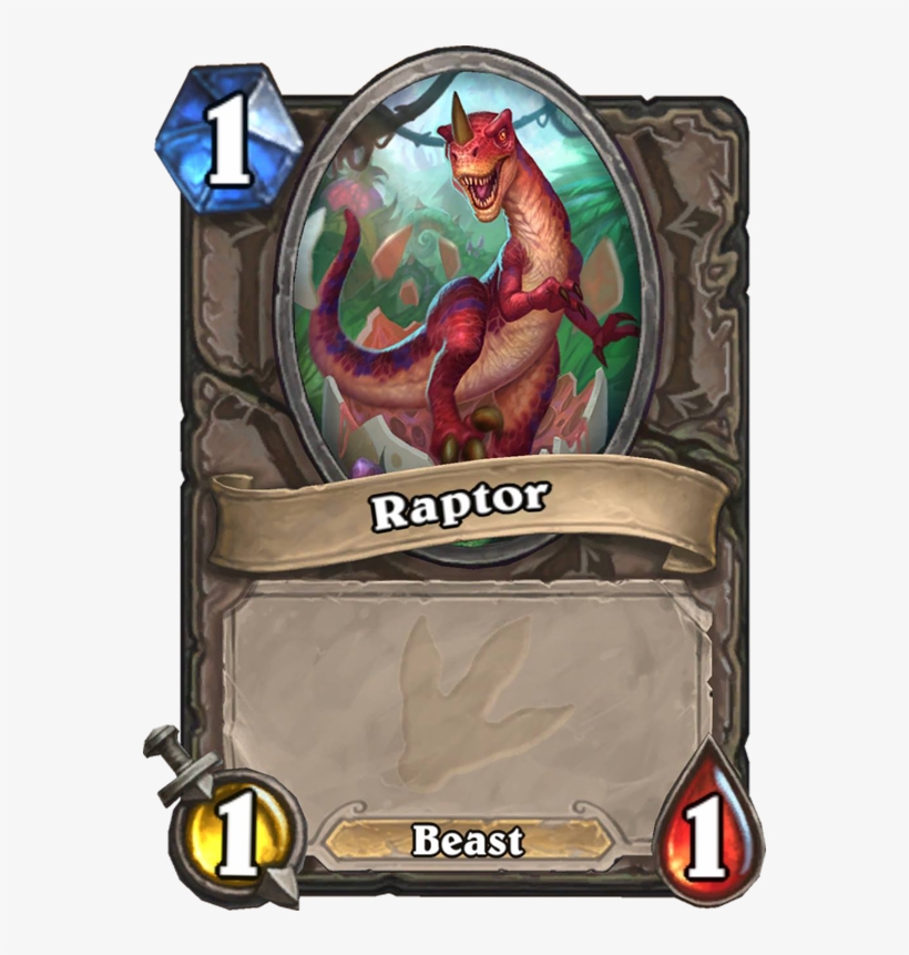 Raptor Card - Hearthstone 1 1 Raptors PNG Image | Transparent PNG Free ...