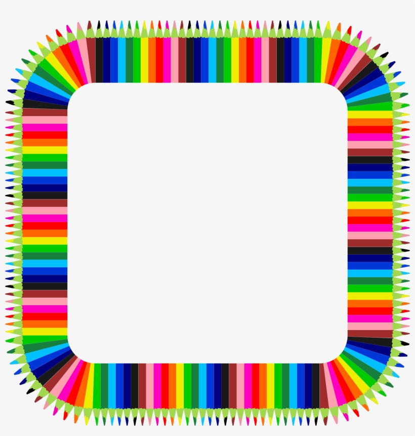 This Free Icons Png Design Of Colorful Pencils Frame - Frame Clip Art ...