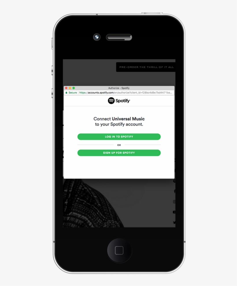 Sign In With Spotify - Iphone PNG Image | Transparent PNG Free Download ...
