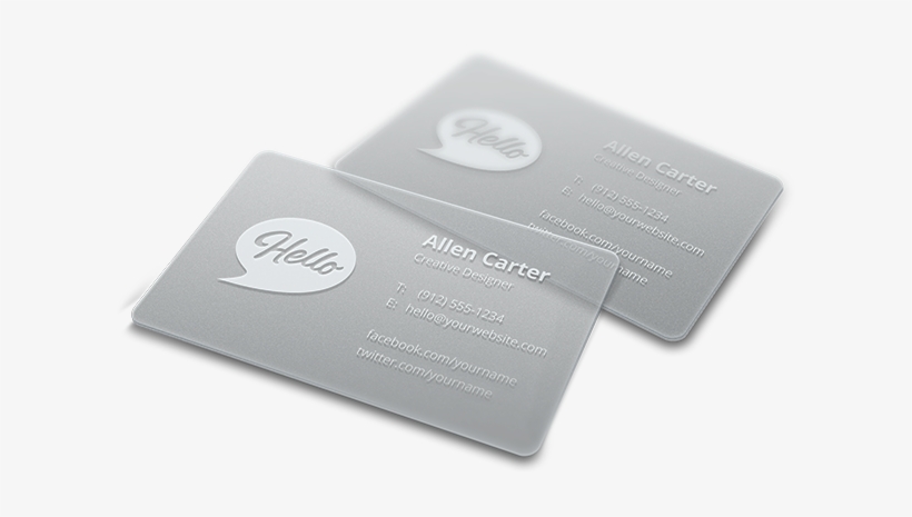 Download Clear Cards Frosted Cards - Transparent Business Card Png ...