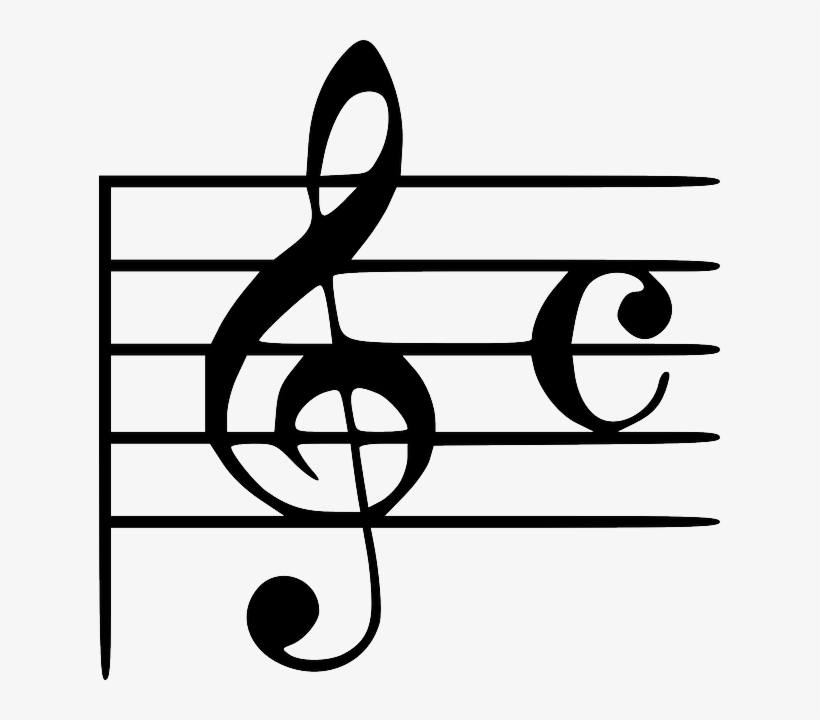 Music Notes Png - Treble Clef With Ac PNG Image | Transparent PNG Free ...