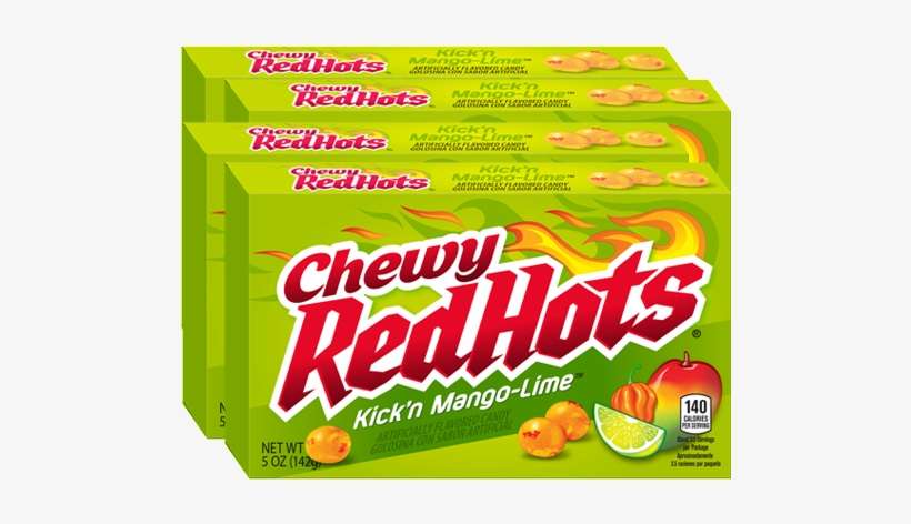 Chewy Red Hots Kick'n Mango Lime Theater Box - Red Hot Chewy Candy PNG ...