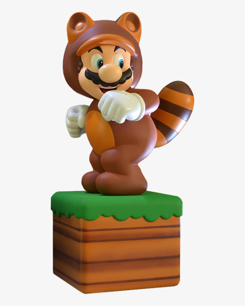 14" Nintendo Statue Tanooki Suit Mario - Super Mario 3d Land Mario ...