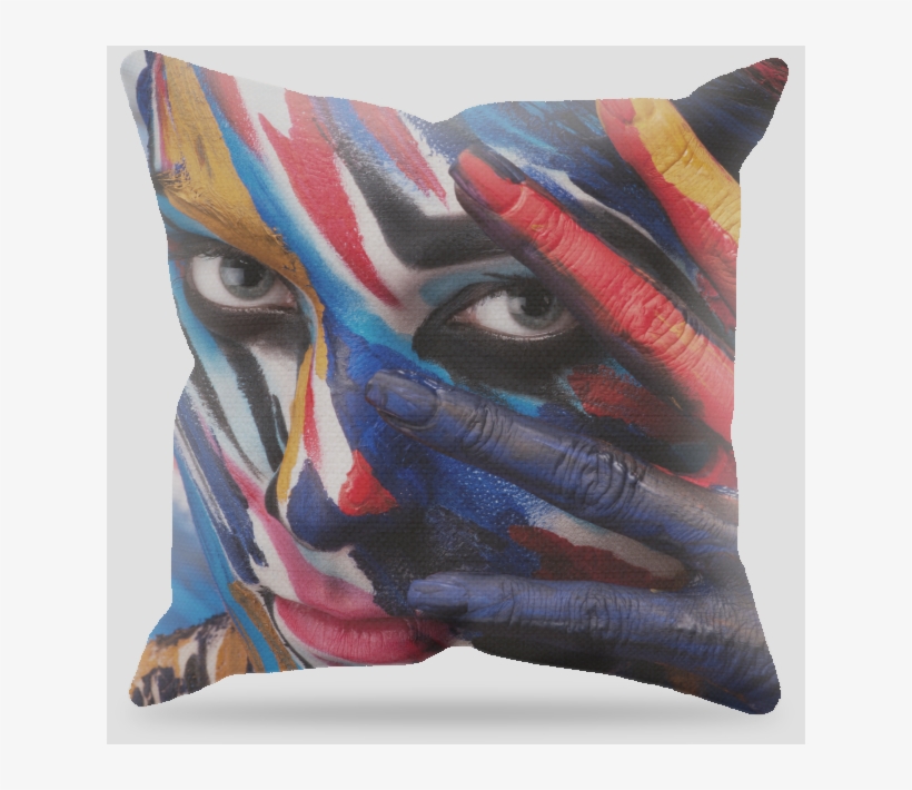 Painted Face Pillowcase - Face PNG Image | Transparent PNG Free ...