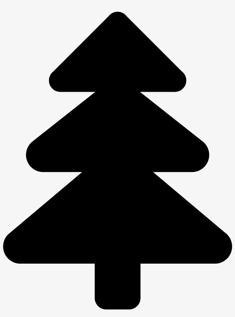 A Tree With Three Levels Of Branches, With The Top - Christmas Tree ...